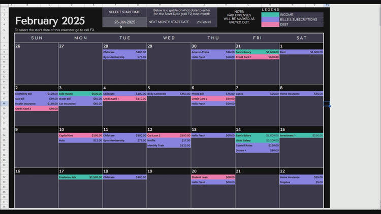 Ultimate Budget System – Dark Mode Spreadsheet – JRen